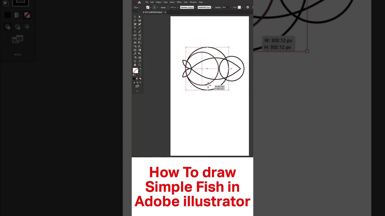 How to draw Fish in Illustrator Fast tutorial