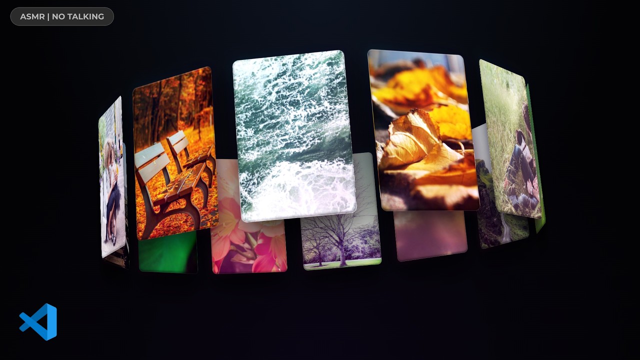 ASMR Coding Satisfying 3D Image Carousel Animation | HTML CSS Frontend | No Talking