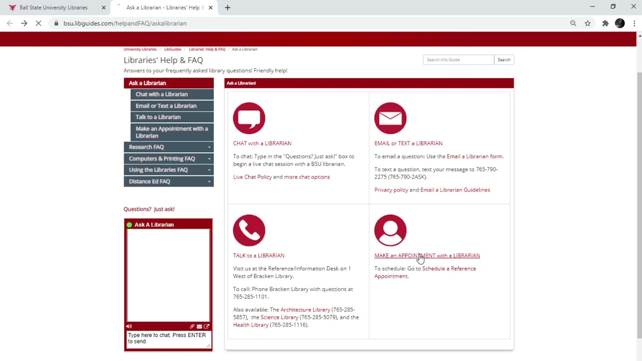Get Help with Ask a Librarian