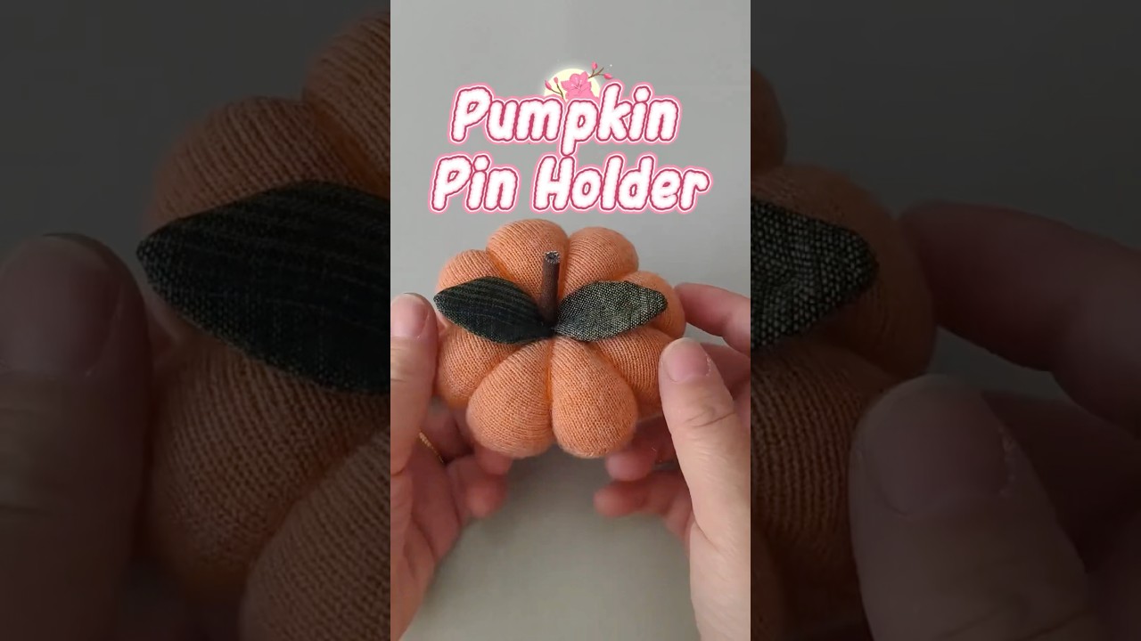 DIY Pumpkin Pincushion – Cute & Practical Sewing Project! #diy #tutorial #tips￼