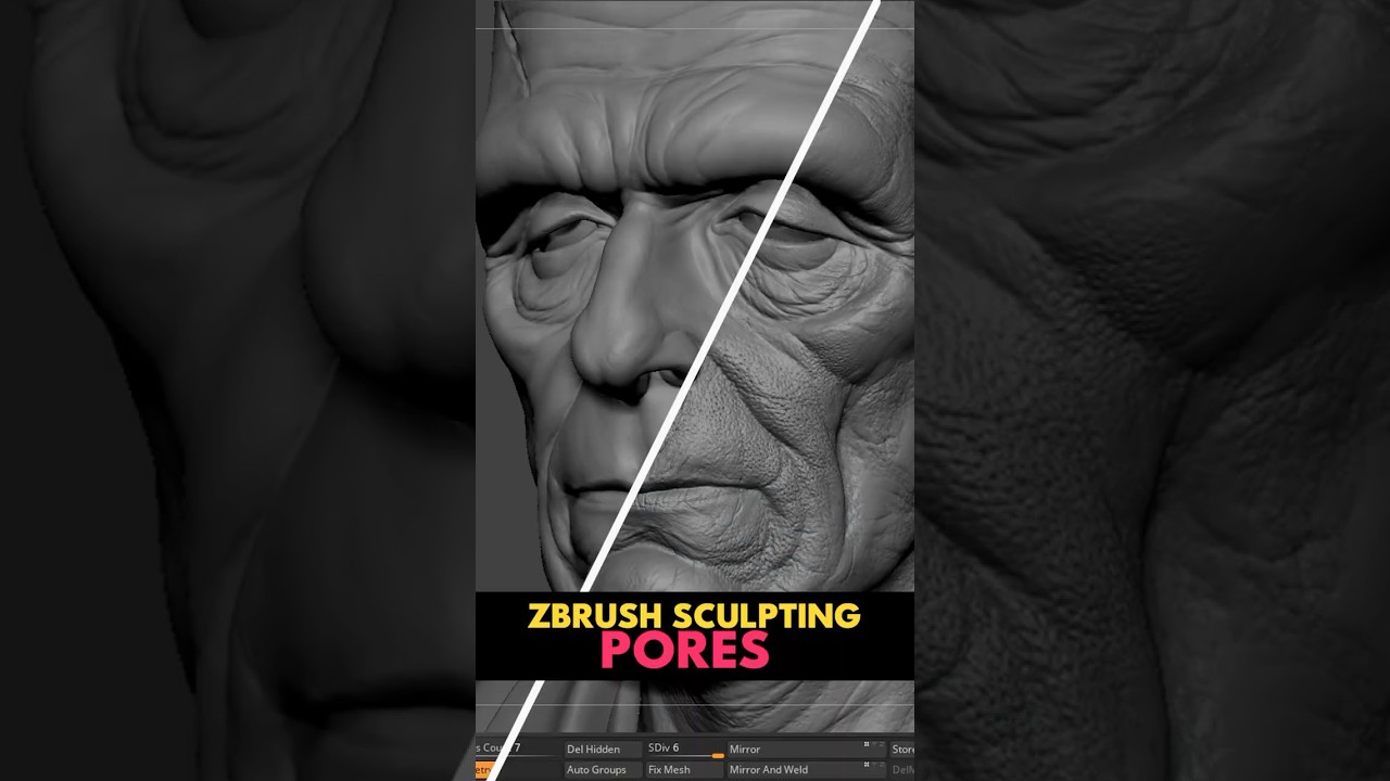 Learn this workflow before sculpting pores in ZBrush
