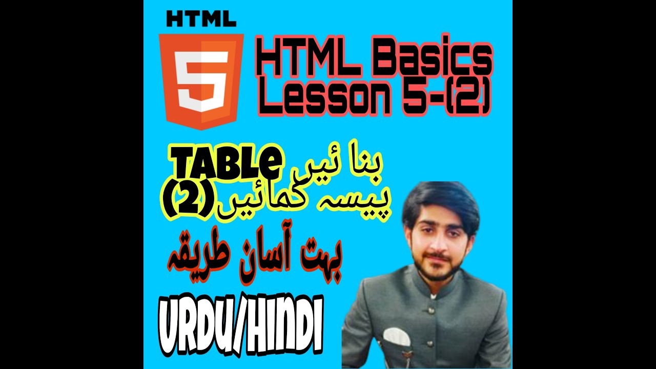 HTML Basics Lesson 5-(2)|| HTML Basics Tutorial for beginners in urdu/hindi|| web designing