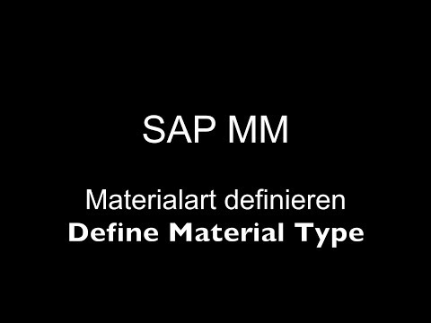 SAP MM - Define Material Type