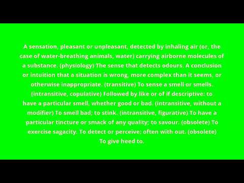 what is the meaning of smell