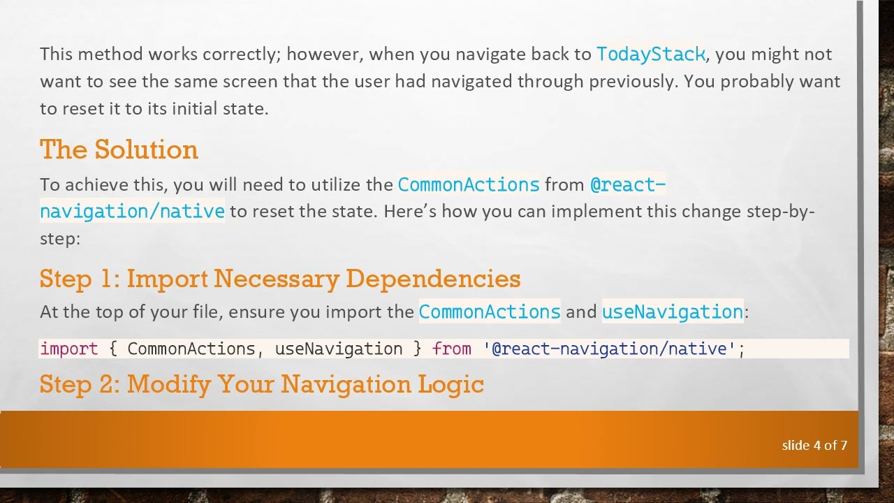 How to Reset Stack State When Navigating to a Drawer Item in React Navigation 5