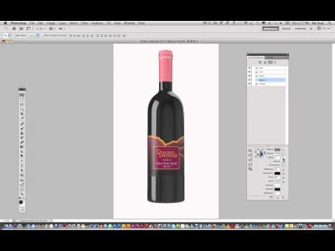 3D Red Wine Bottle