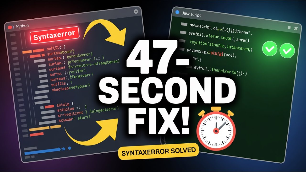 How to Fix SyntaxError in Python & JavaScript (47-Second Method)