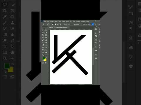 KV Logo Designing With Photoshope #creative #shorts #photoediting