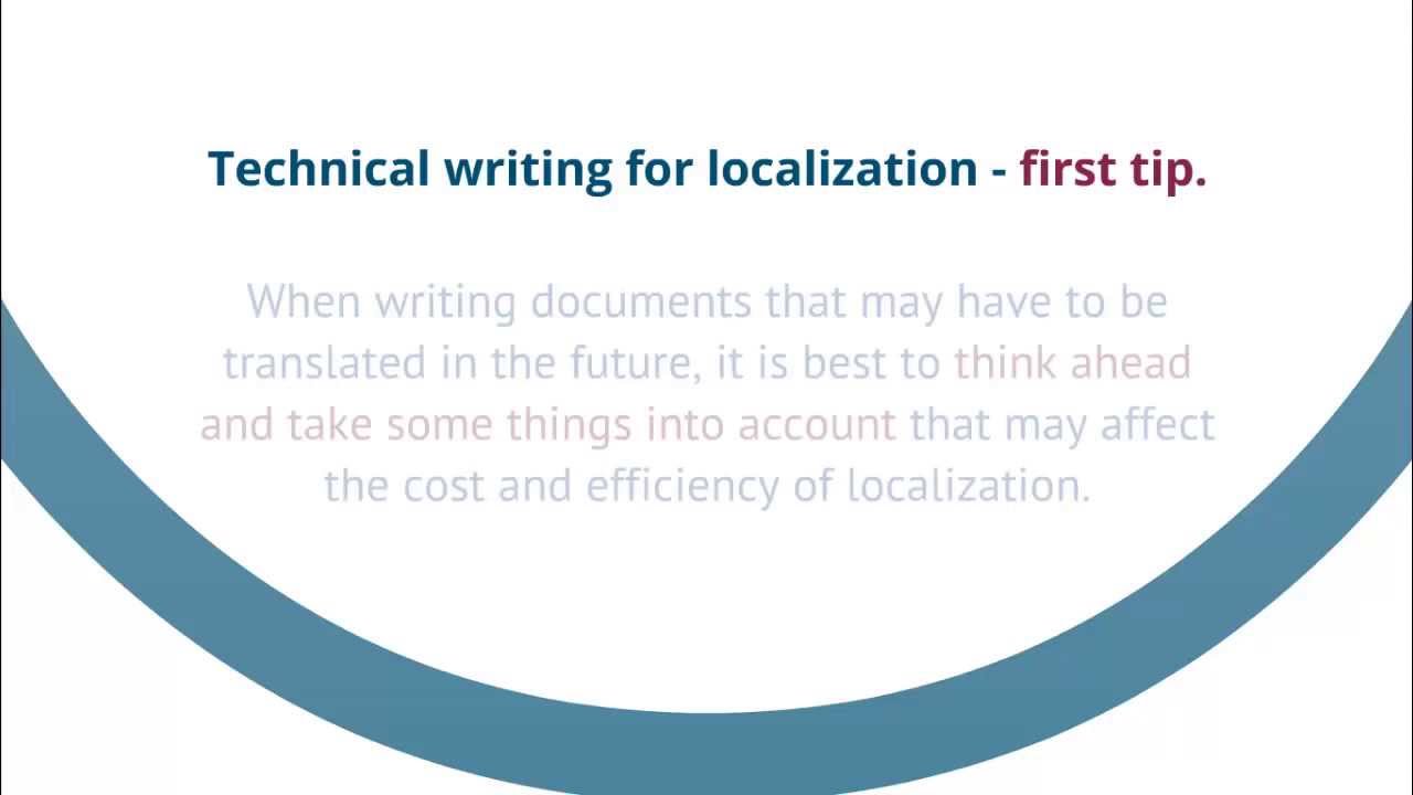 Technical Writing for Localization - Part 1