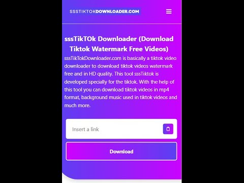 sssTiktok Downloader - Download Tiktok Watermark Free Videos