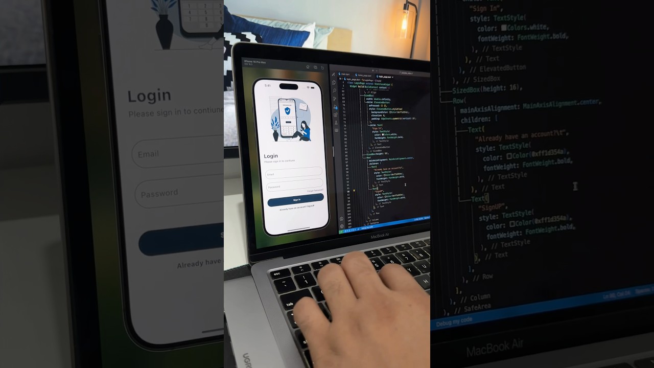 Flutter Login Page UI in 15 Seconds! 🔥