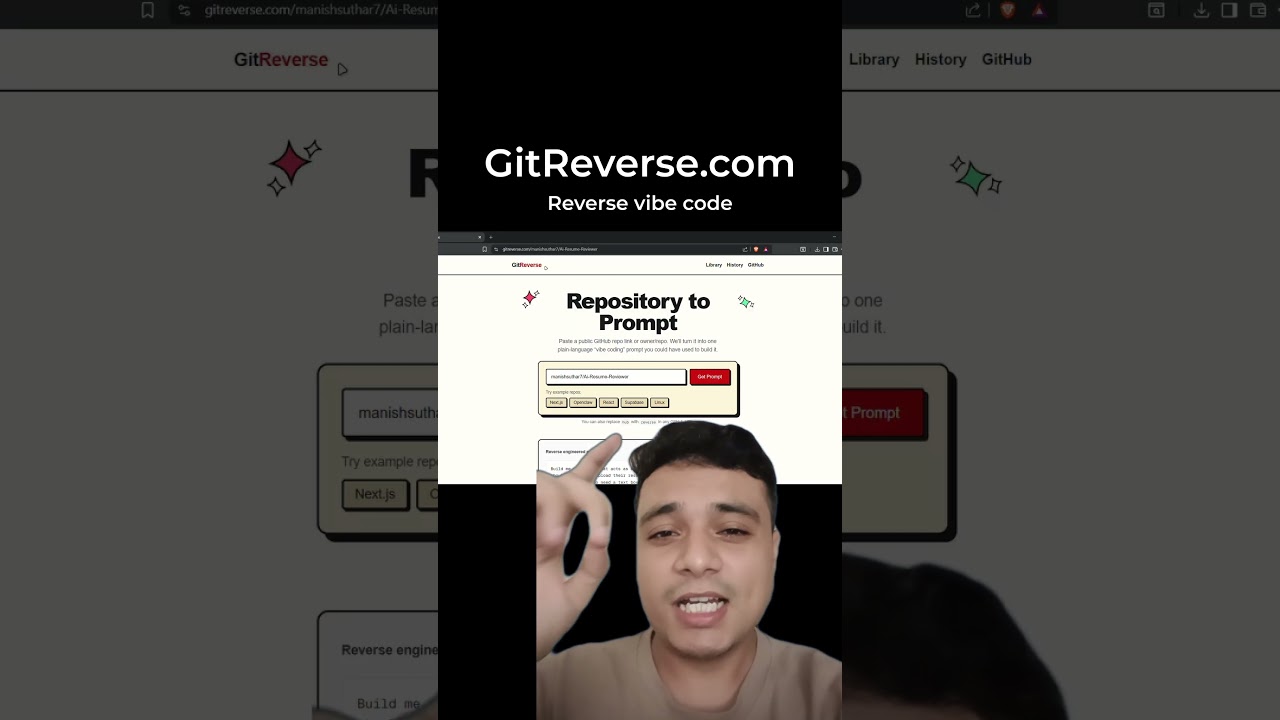 🚨 You can now reverse engineer any GitHub repo back to its original prompt.