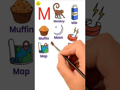 M alphabet words with pictures | alphabet words | Words start with M #alphabet #shorts #english