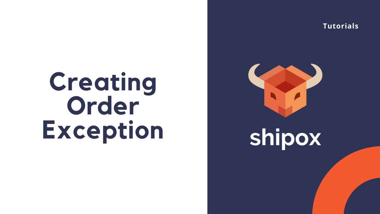 Creating order Exception | Shipox