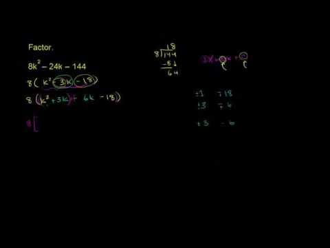 Factoring trinomials with a common factor | Khan Academy