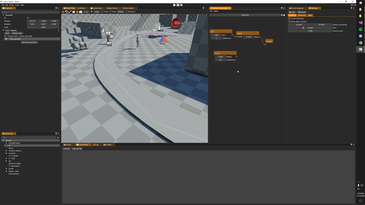 Node-based visual editor for procedural geometry - early prototype