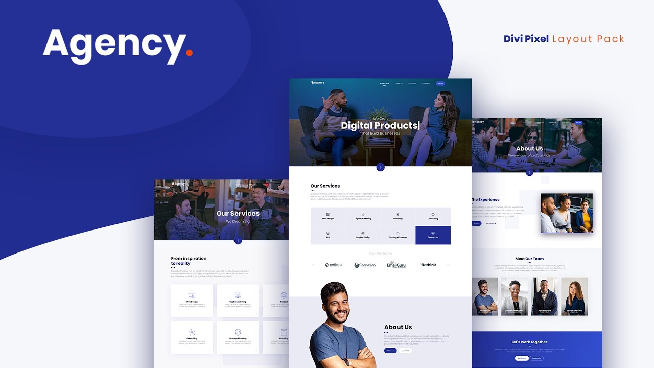Agency | A Free Divi Pixel Layout Pack