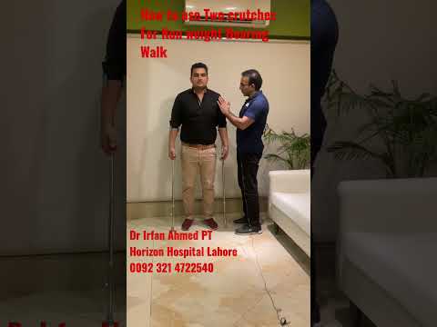 learn Non weight Bearing walk with Two Crutches after Femur / knee or Tibia  fractures urdu|Hindi