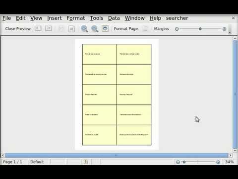 Spreadsheet Basics (HOW TO MAKE FLASHCARDS)