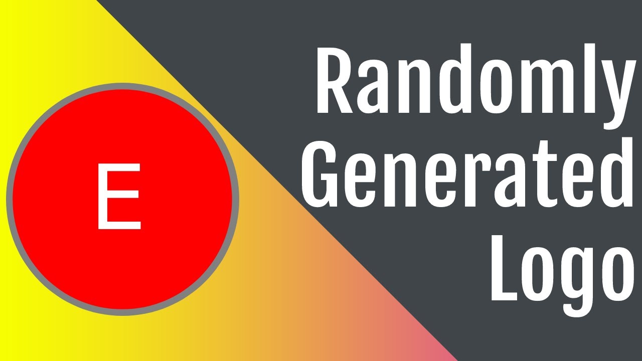 Create a Randomly Generated Initial Logo Using React