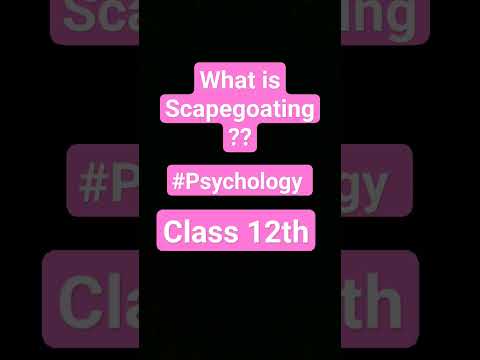 what is scapegoating? psychology class 12th #fullexplained #explaininhindi