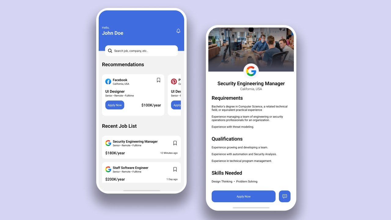 📝Job Finder App UI with React Native | Speed Coding