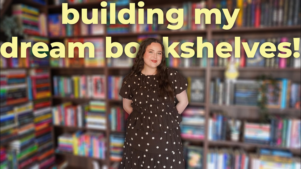 building my DREAM BOOKSHELVES + home LIBRARY! 📚🛠️✨ + bookshelf organisation!