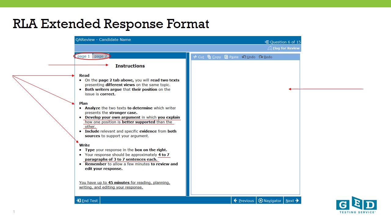 Extended Response - GED