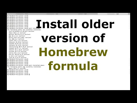 How to Install older version of a Package Homebrew formula