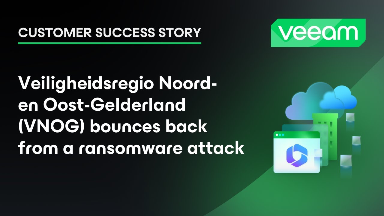 Veiligheidsregio Noord- en Oost-Gelderland (VNOG) recovers from ransomware attack | Success Story