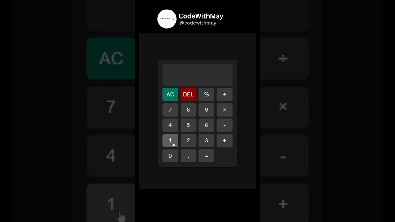 Build a Calculator Using HTML, CSS & JavaScript | Beginner Project 🔥 #shorts #coding