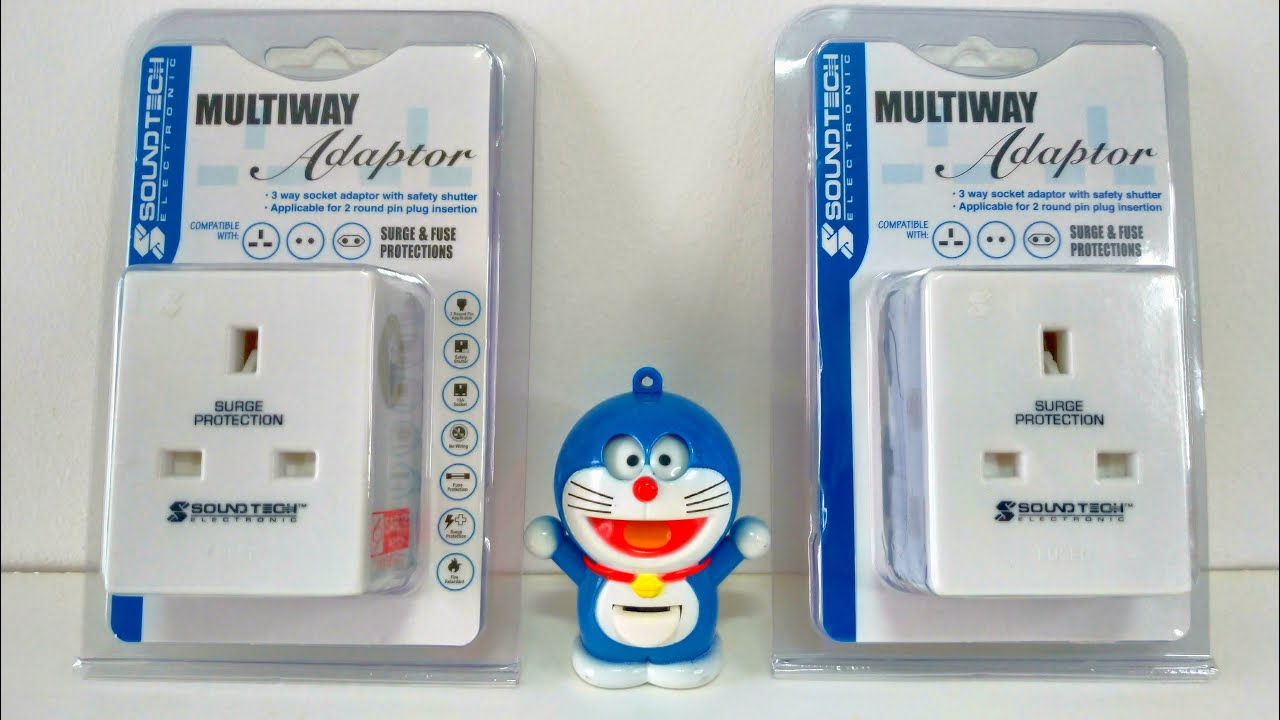 SURGE PROTECTION 3-MULTIWAY ADAPTOR [SOUNDTEOH] - Unboxing