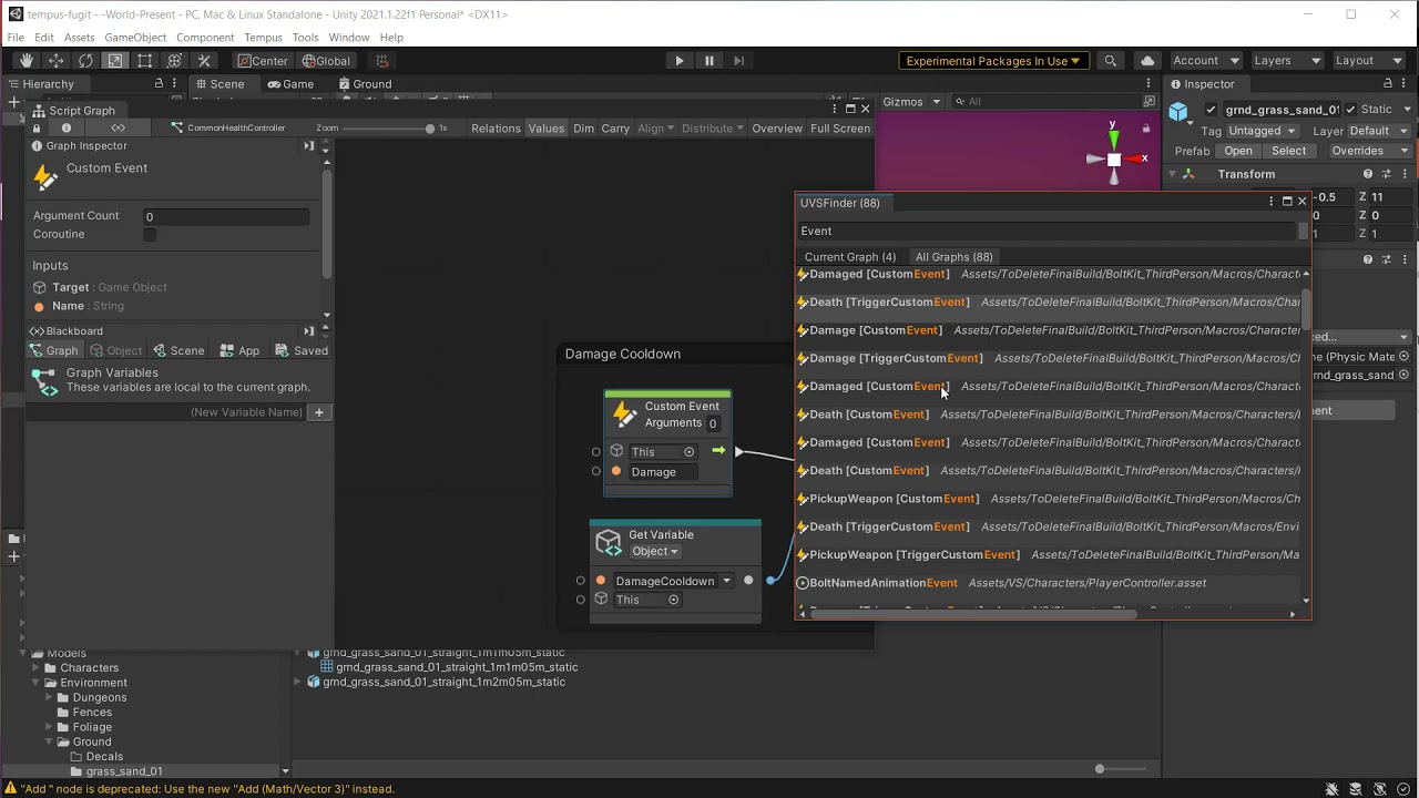 Unity Visual Scripting Find Nodes WIP3