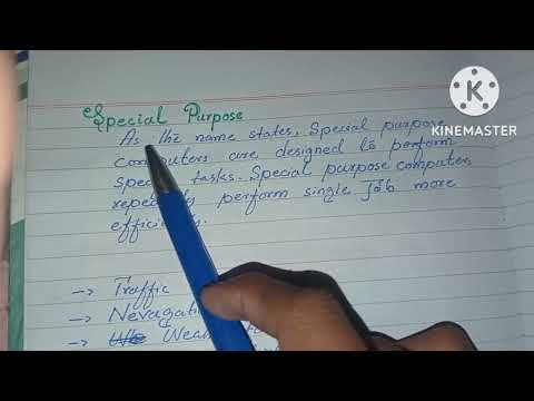 COMPUTER - According to Purpose: Differences Between General & spacial Purpose digital computer
