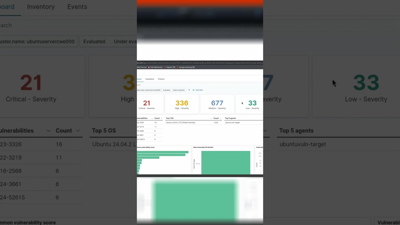 From 0 to 1000 Vulnerabilities in 5 Minutes! 🤯 #cybersecurity #wazuh #siem #cybersec #kalilinux