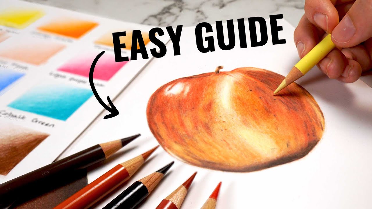 How to blend Polychromos Colour Pencils Step by Step Tutorial