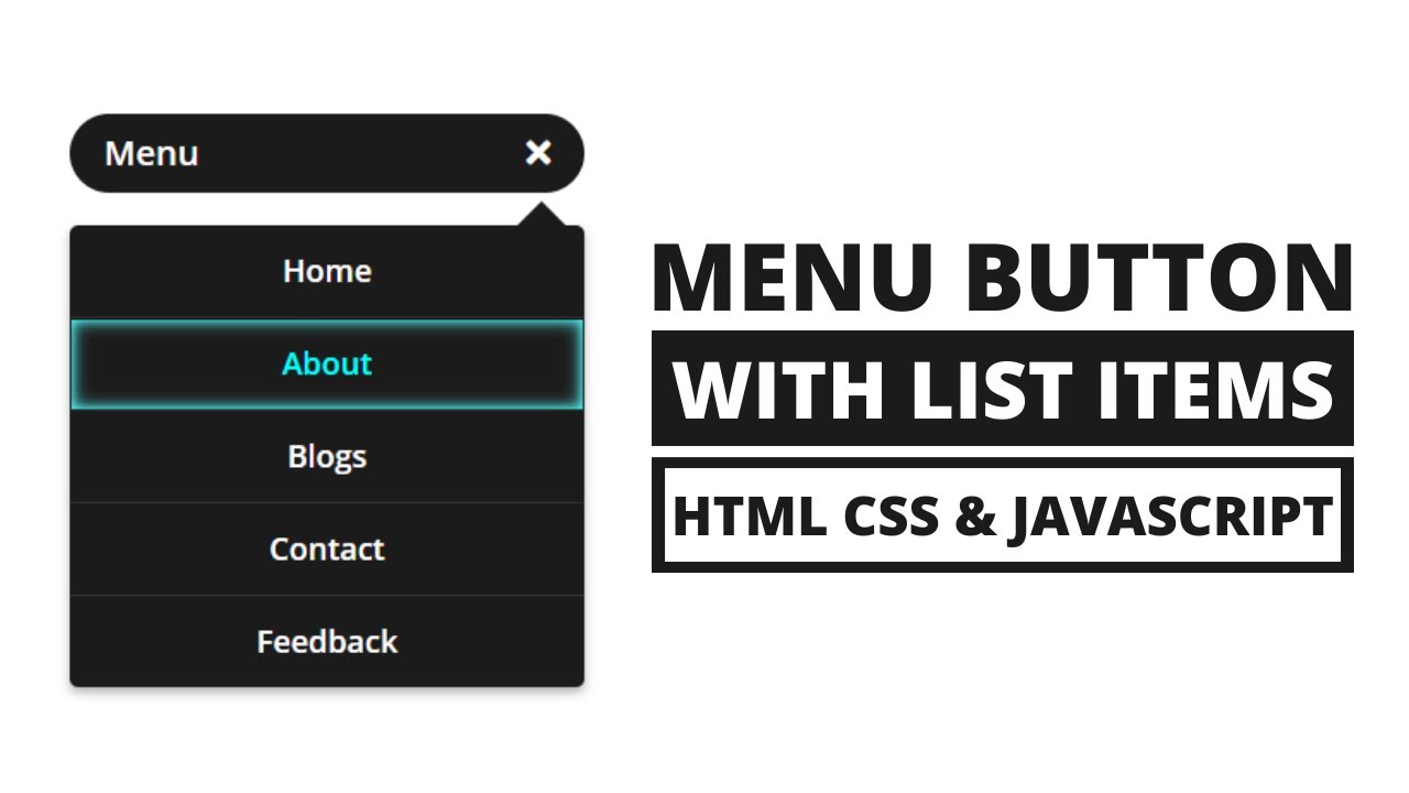 Animated Sliding Menu Items on Click with HTML CSS & Javascript