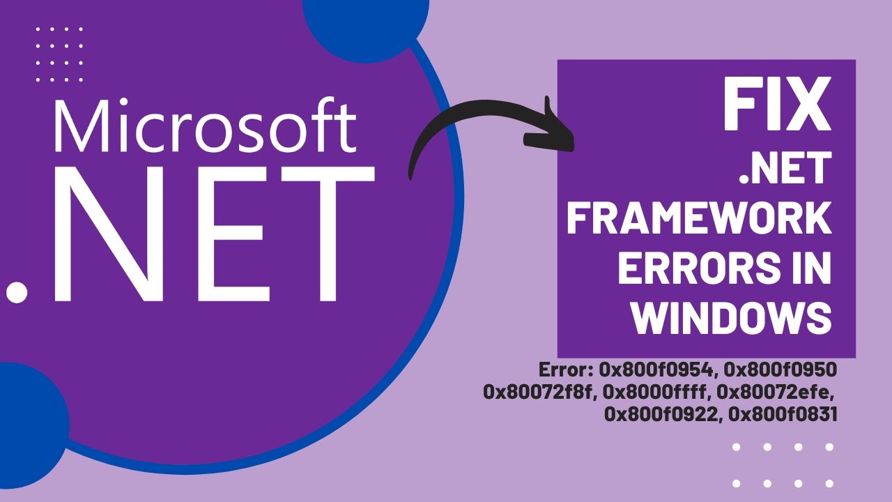 Fix Any .NET Framework Errors in Windows