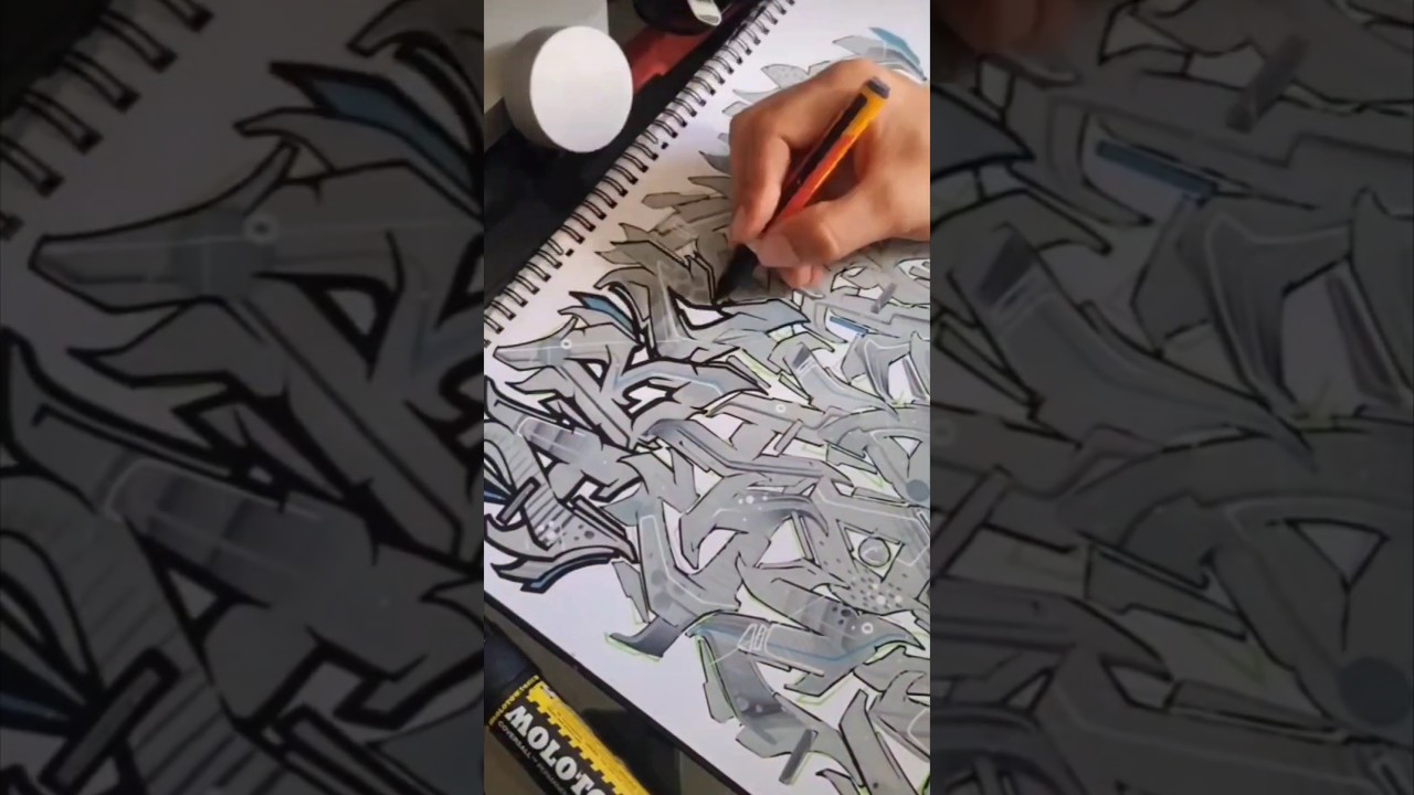 MIND BLOWING GRAFFITI ALPHABET 🤯 #graffiti #graffitiart #shorts