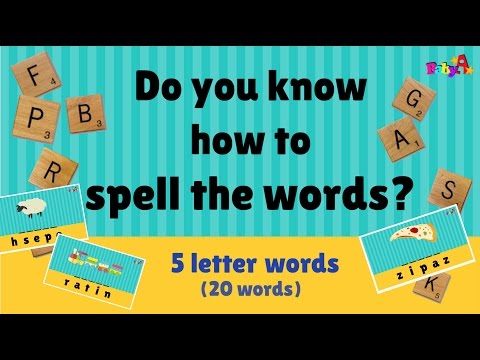 Spelling of words (5 letter) | Scrabble | Word Games 2 by BabyA Nursery Channel