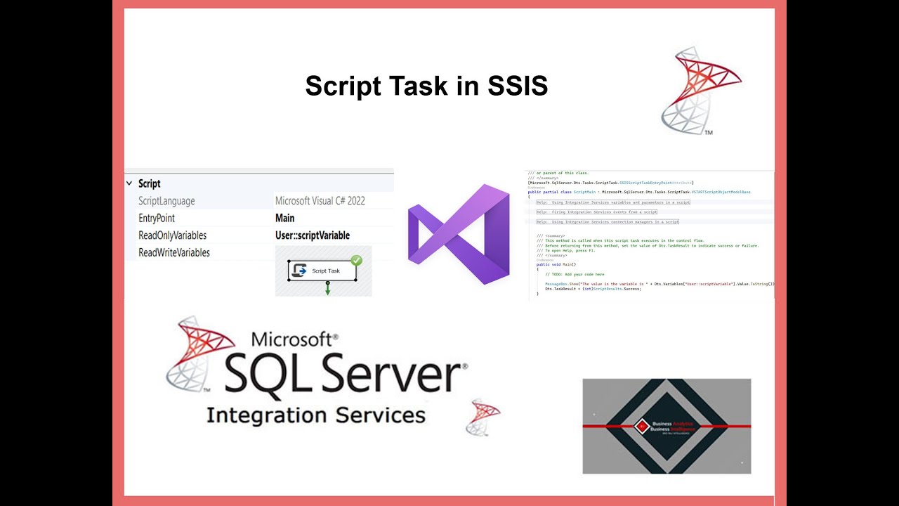 Script Task in SSIS | Custom C# Code Example | SSIS Script Task Tutorial