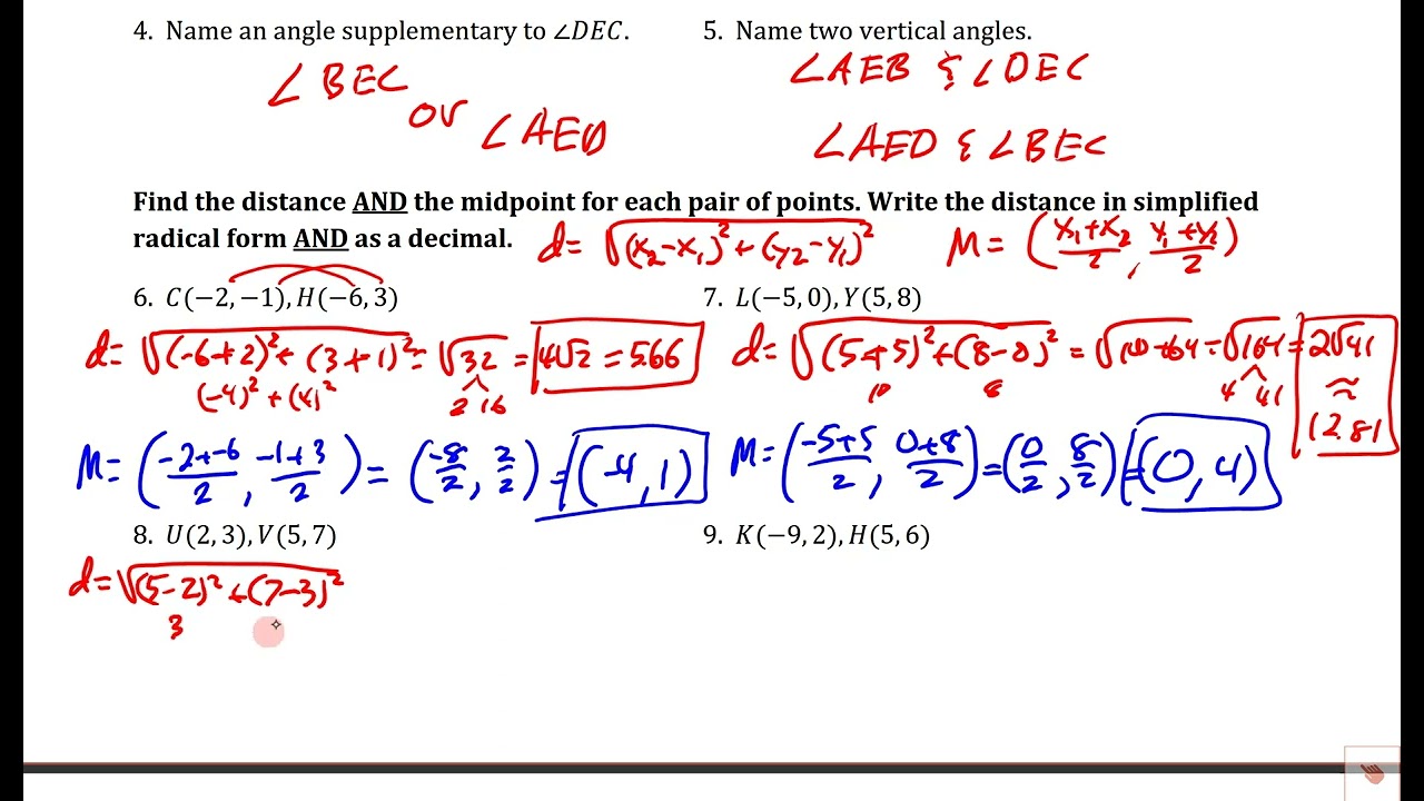 PRACTICE TEST- Unit 9-  Geometric Reasoning with Angles