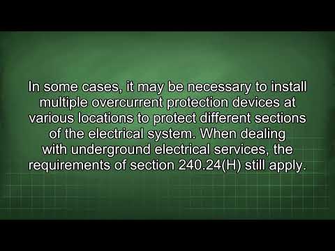 NEC Guidelines Panel Distance and Overcurrent Protection