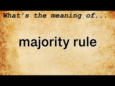 Majority Rule Meaning | Definition of Majority Rule