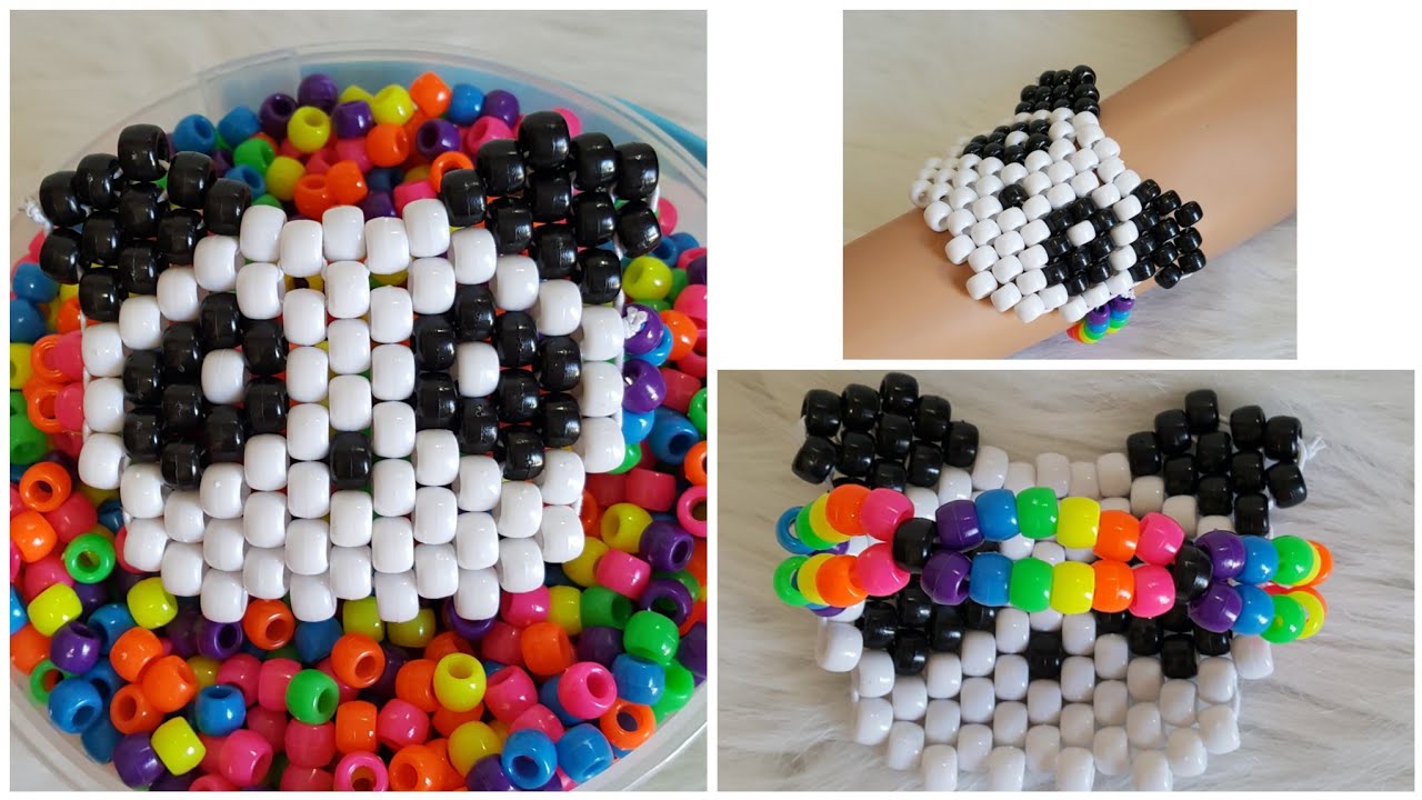 Panda kandi bracelet tutorial