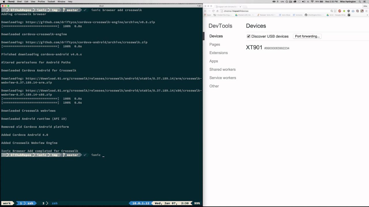 Remote Debugging with Ionic and Crosswalk