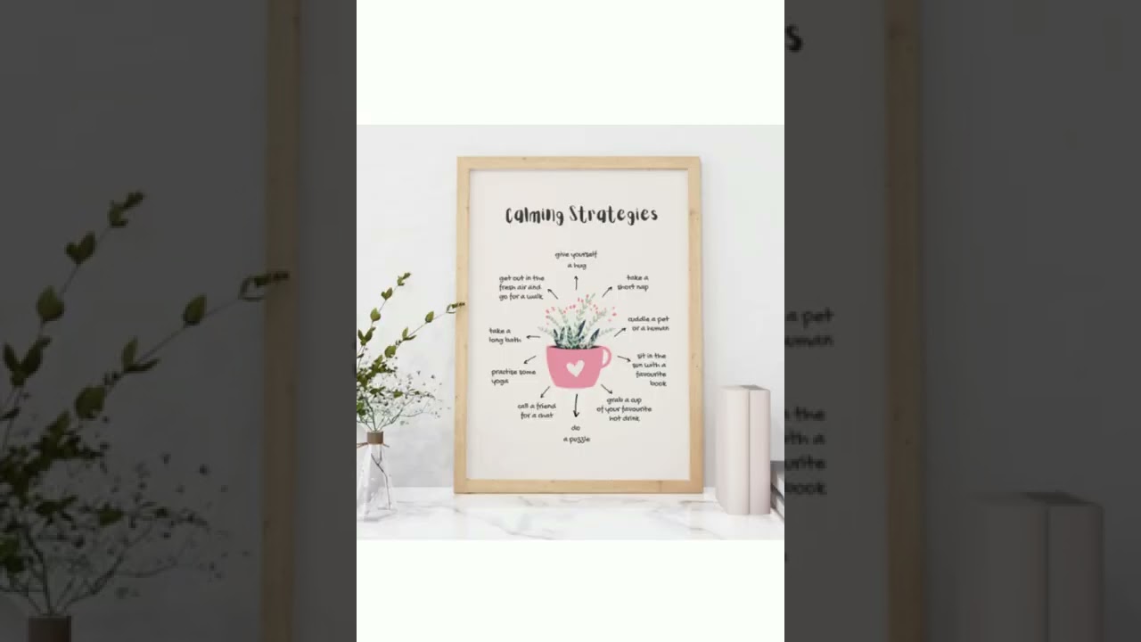 Calming Strategies Poster, Calm Corner Decor, Social Emotional, Kids Self Regulation