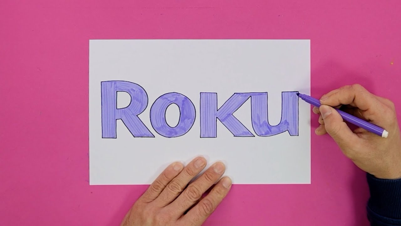 How to draw Roku streaming TV logo