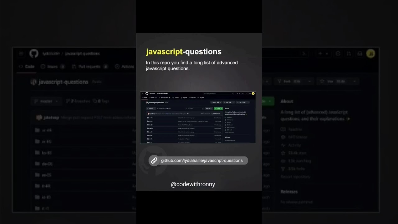 GitHub Repos to master a Javascript #javascript #js #github #repos #programming #coding