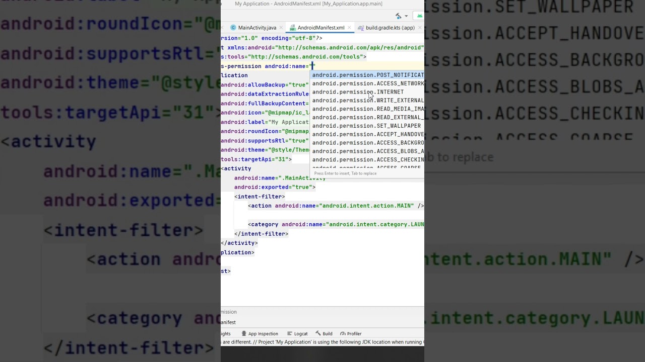 How to Add Any Permission in Our App or Project Manifests in Android Studio 2023 | MakeEasy